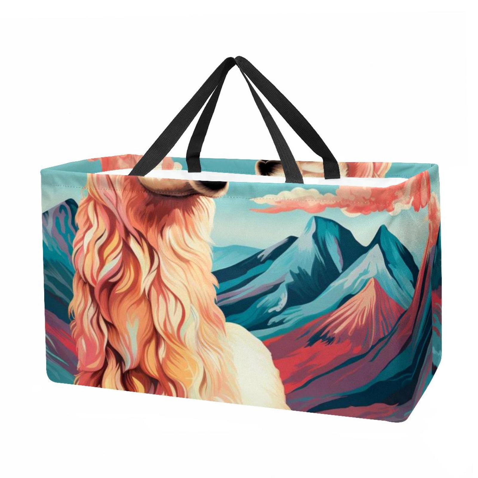 Alpaca Large Capacity Reusable Foldable Oxford Cloth Picnic Basket ...