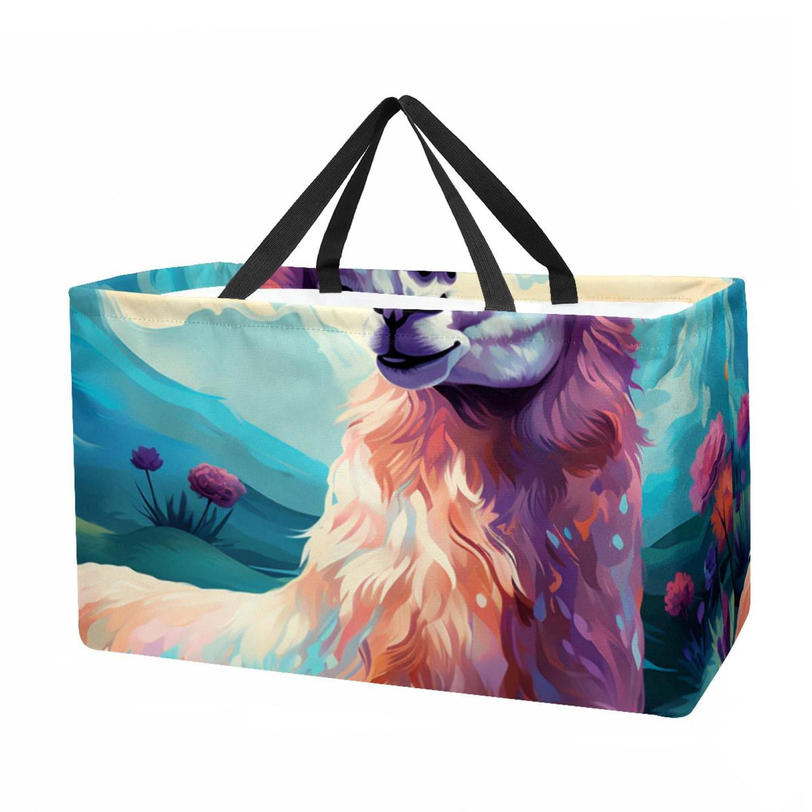 Alpaca Large Capacity Reusable Foldable Oxford Cloth Tote Bag Cube ...