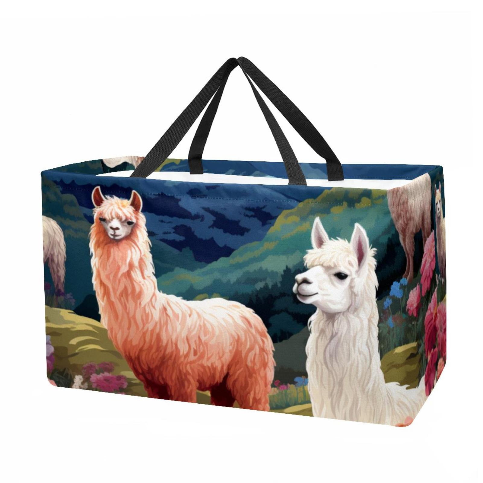 Alpaca Large Capacity Reusable Foldable Oxford Cloth Tote Bag Cube ...