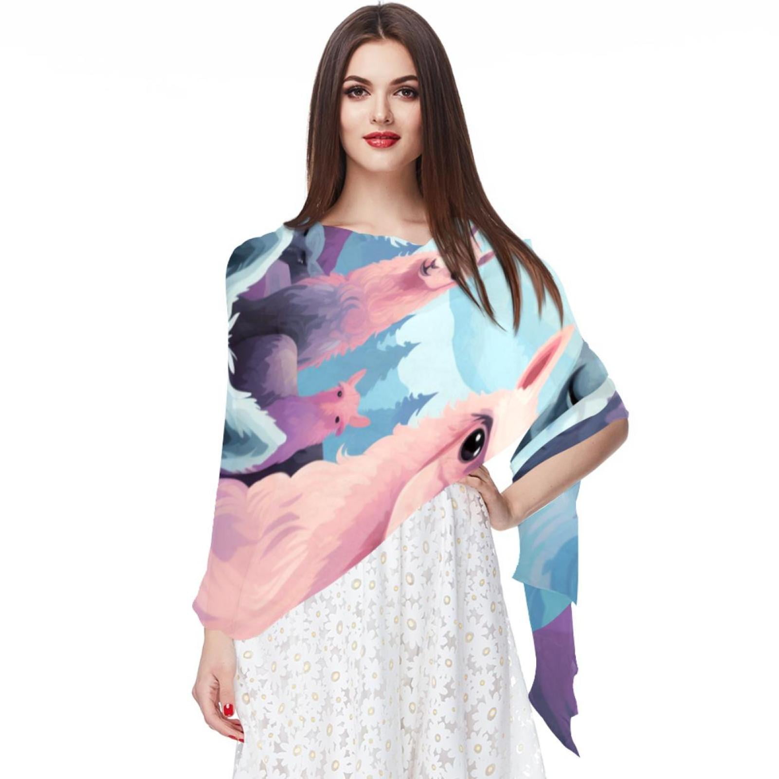 Alpaca Light and Breathable Chiffon Yarn Silk scarf for Women ...