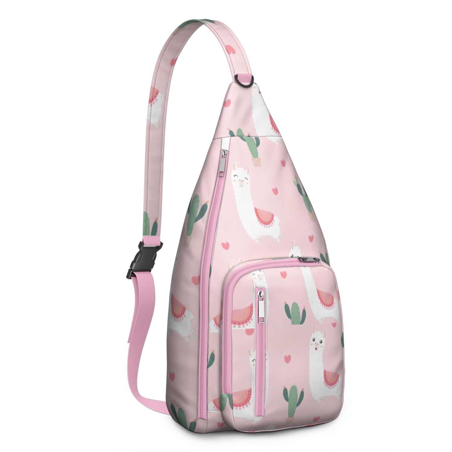 Alpaca & Llama Sling Bag - Kawaii Animal Print Crossbody Backpack for ...