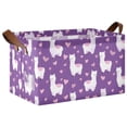 Alpaca Love Pattern Collapsible Storage Bin Open Home Shelf Basket ...