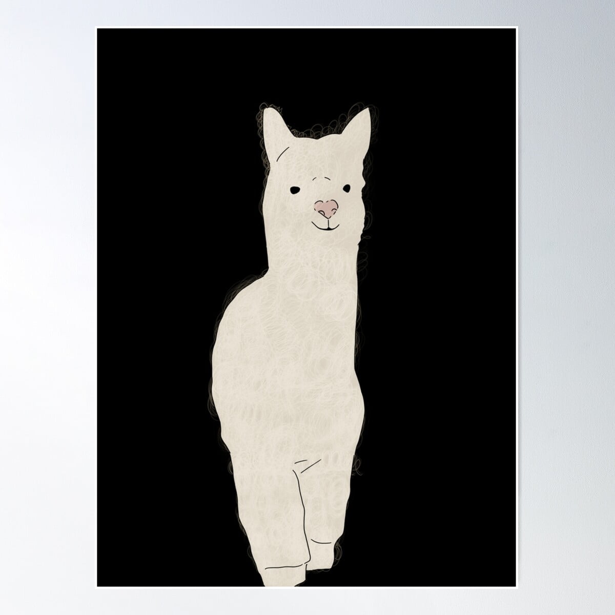 Alpaca Loves You Cute Animals Poster Wall Art, Modern Wall Decor For ...