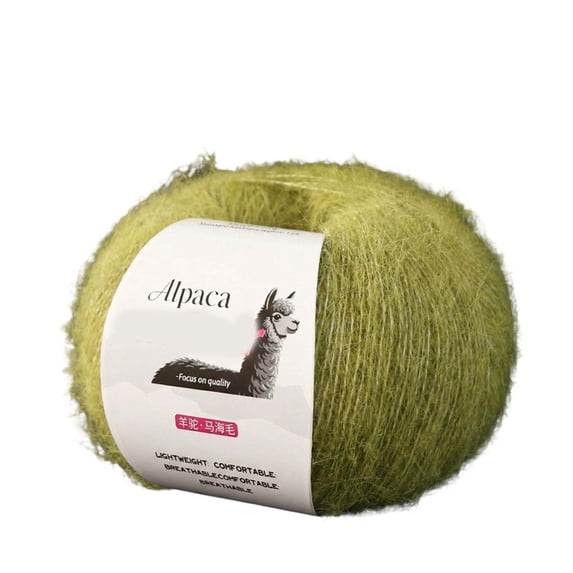 Alpaca Mohair Knitting Yarn - Soft Fluffy Wool Yarn For Handmade Crafts ...