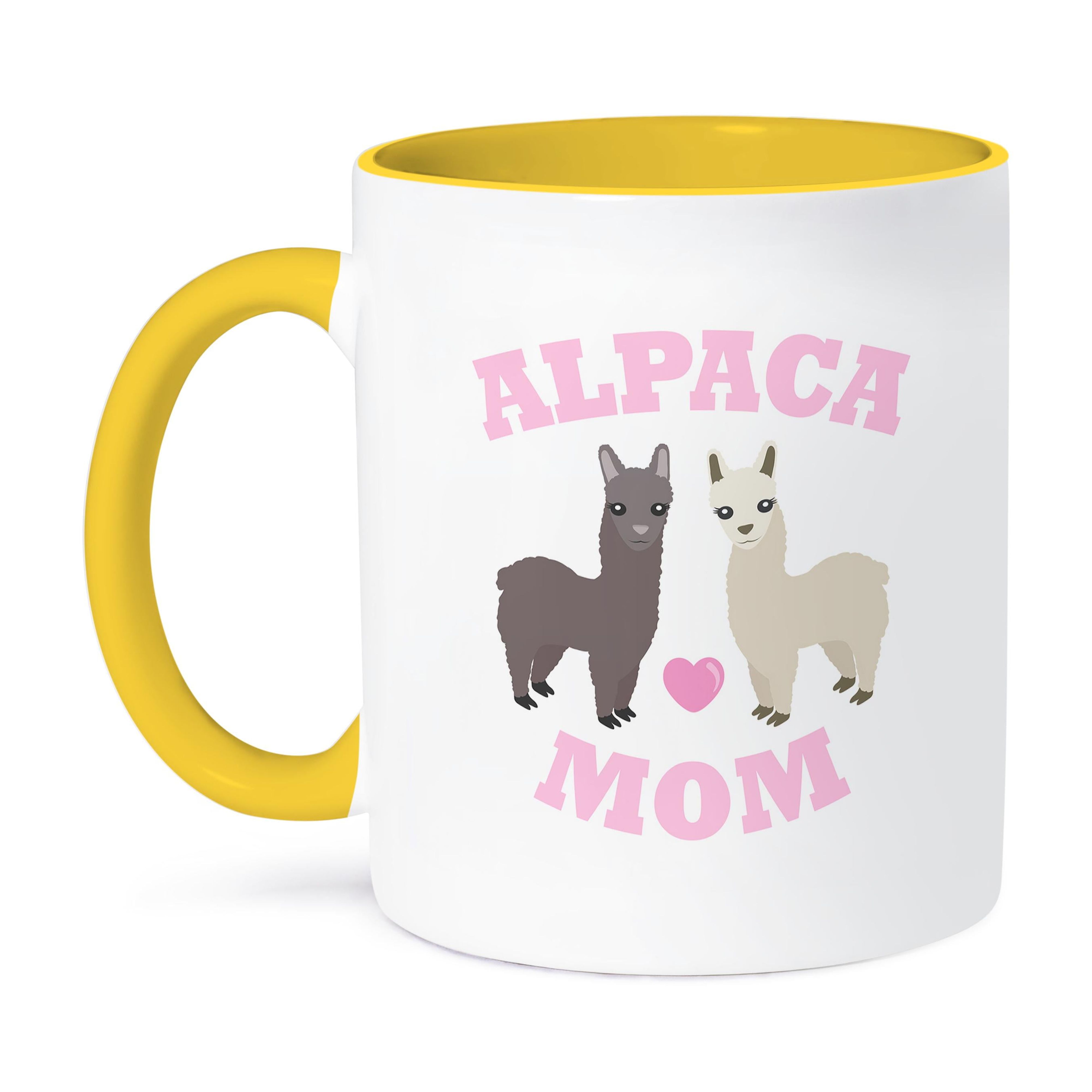Alpaca Mom, 11oz Two-Tone Yellow Mug - Walmart.com