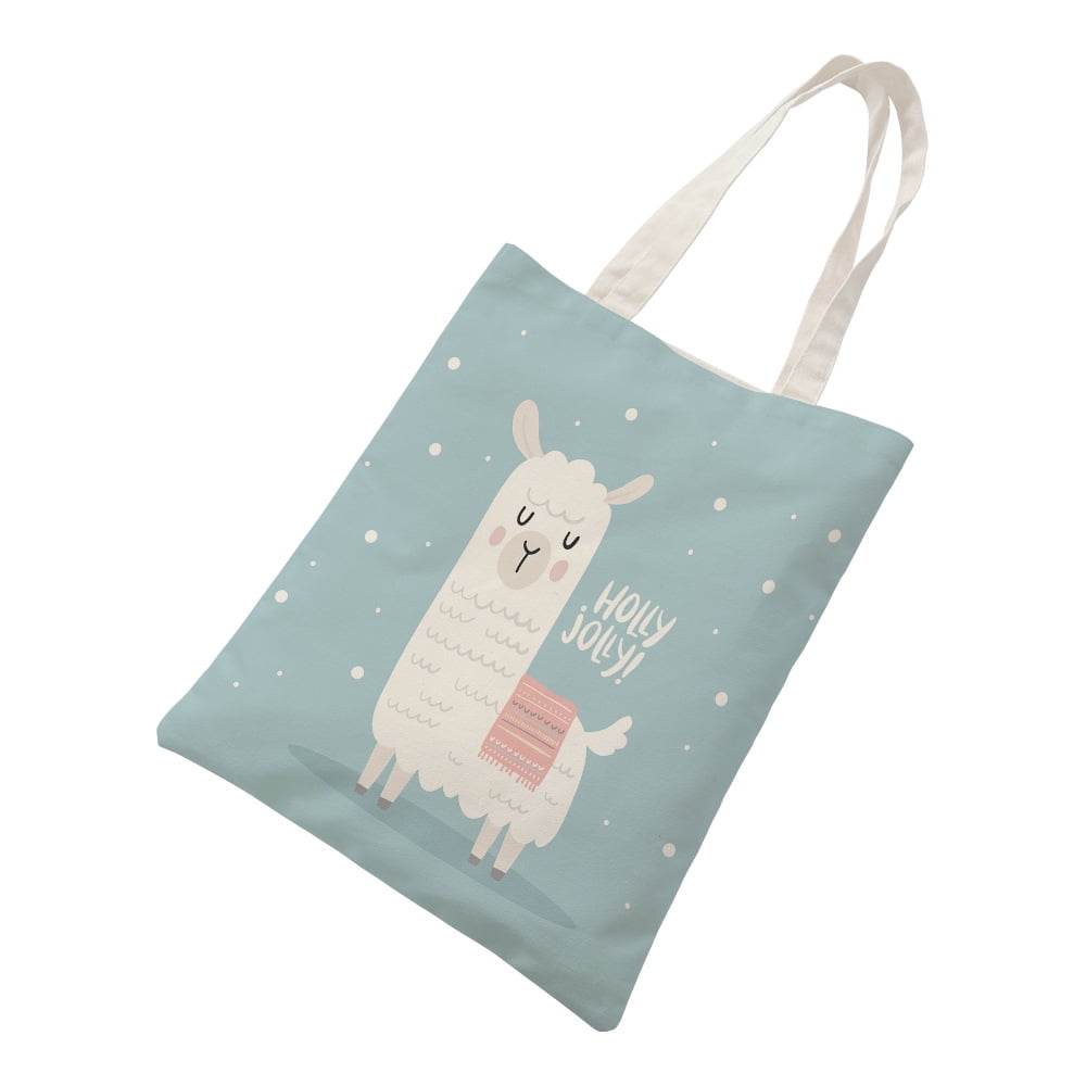 Alpaca Nature Tote Bag Shoulder Bags Handbags Horizontal Reusable Eco ...