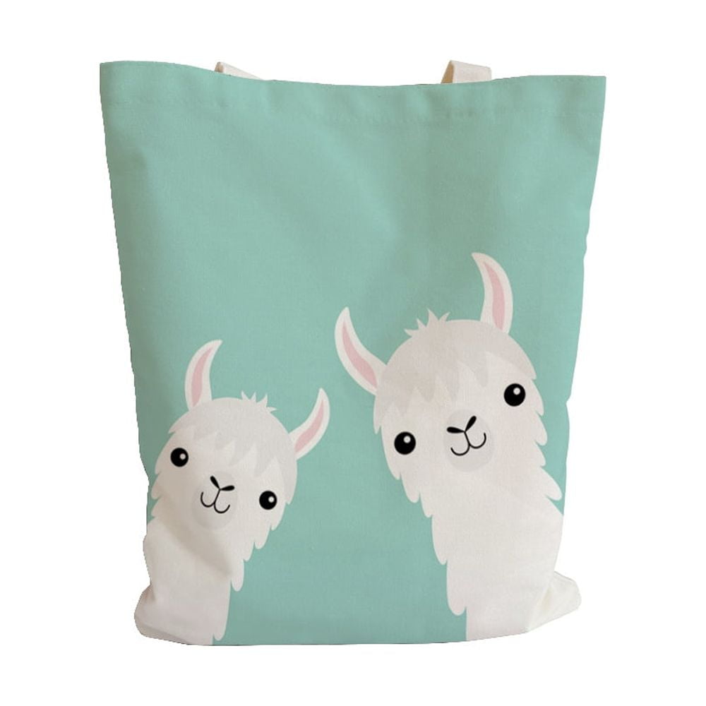 Alpaca Nature Tote Bag Shoulder Bags Handbags Horizontal Reusable Eco ...