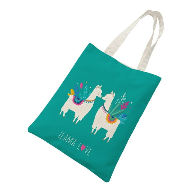 Alpaca Nature Tote Bag With Design Pattern Printed Machine Washable ...