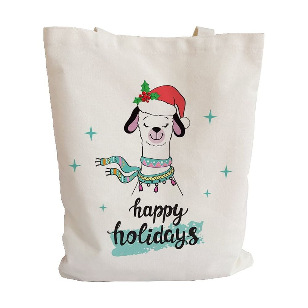 Alpaca Nature Tote Bag With Design Pattern Printed Machine Washable ...