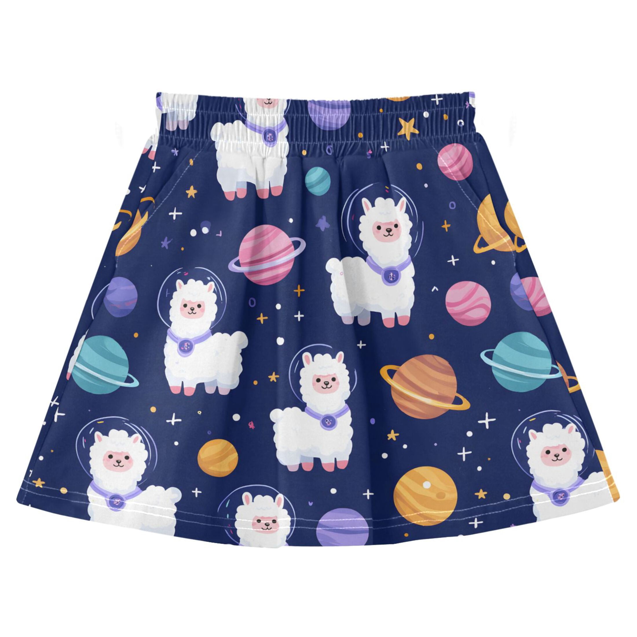 Alpaca Planet Athletic Skirt with Pockets and Built-in Shorts for 3-8Y ...