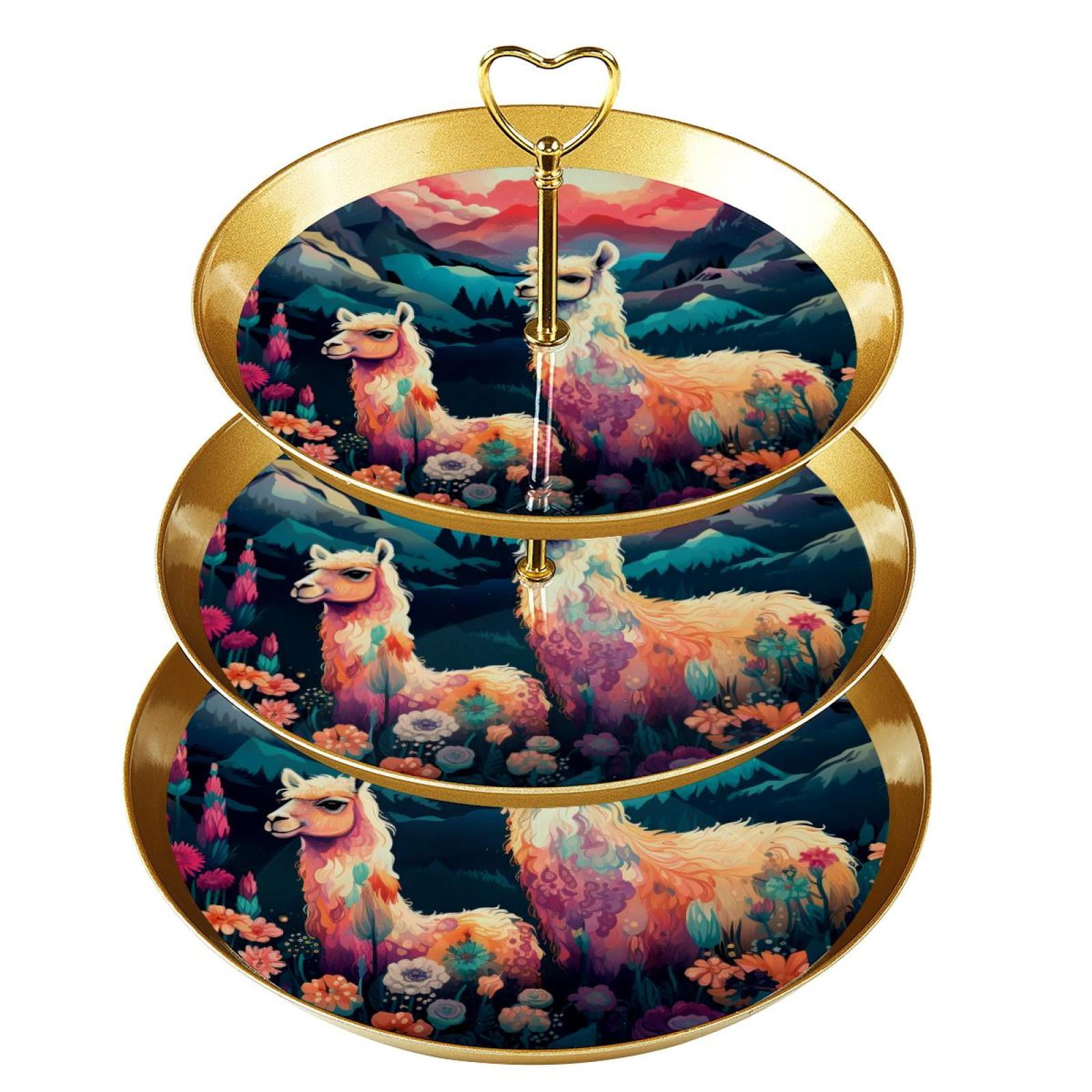 Alpaca Plastic Discs Iron Pillar Jewelry Organizer Stand with 3 ...