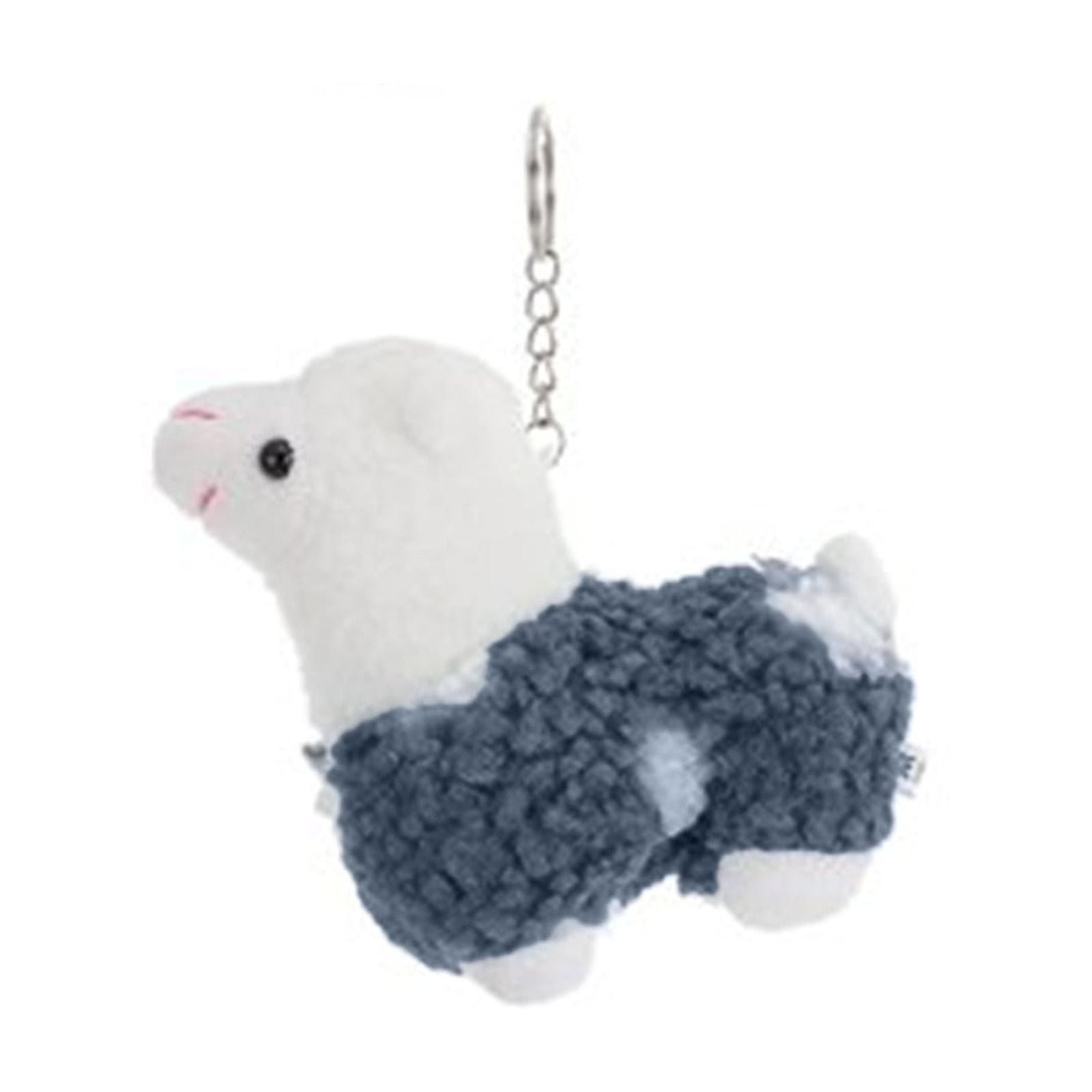 Alpaca Plush Keychain - Soft Fluffy Design With Sturdy Keyring, Sky ...