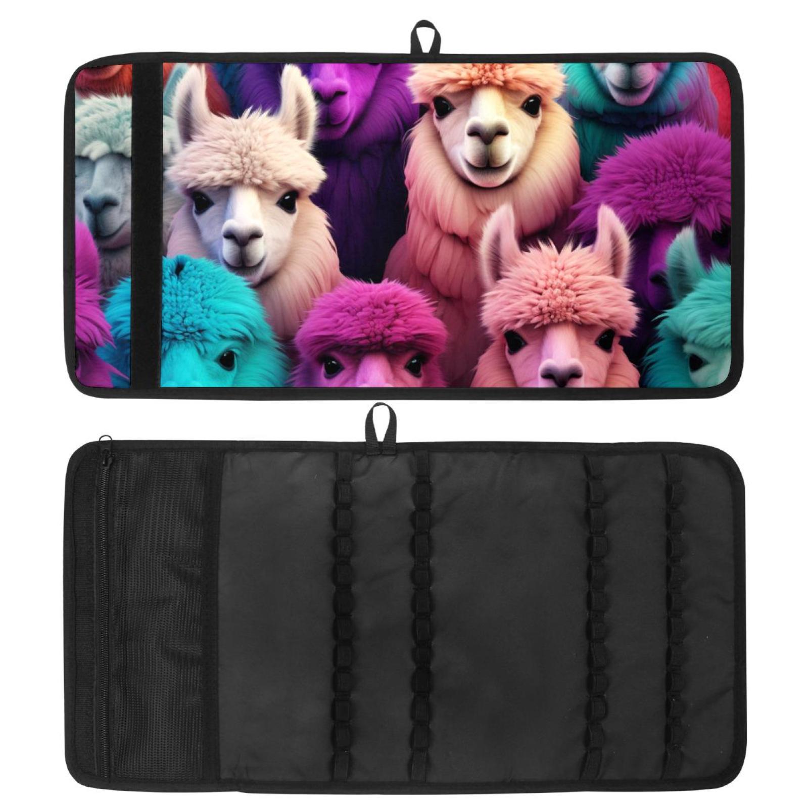 Alpaca Polyester Oxford Cloth Pencil Case Organizer, 26x50.5cm Multi ...