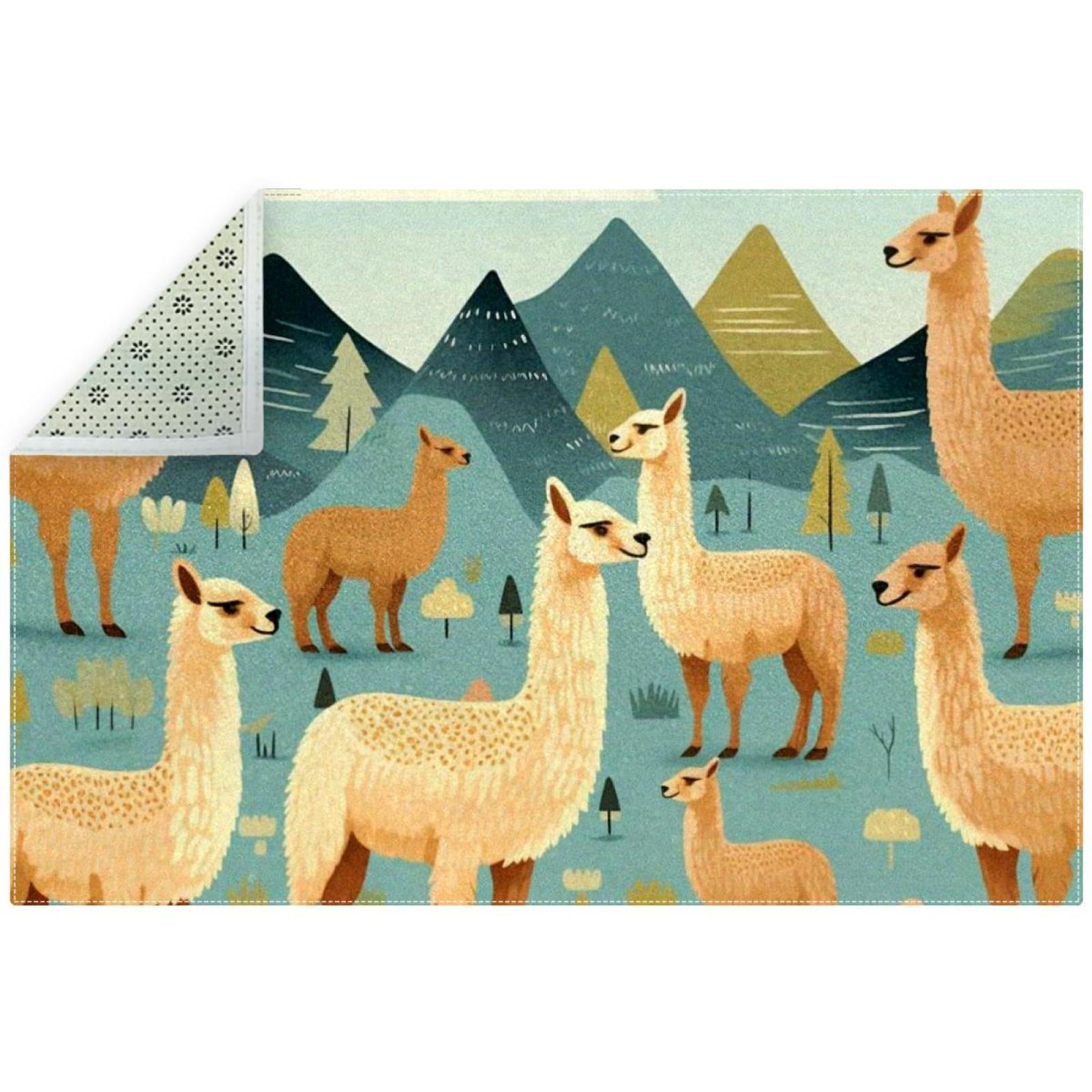 Alpaca Polyester Right-Angle Floor Mat for Home Decor - Durable and ...