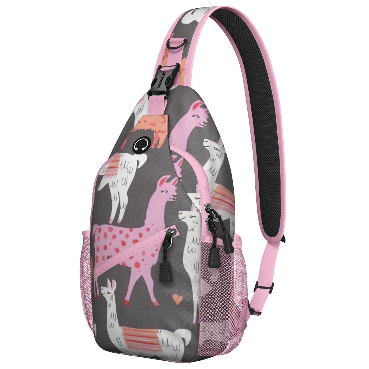 Alpaca Print Camping Backpack - MOLLE Webbing for Outdoor Gear ...