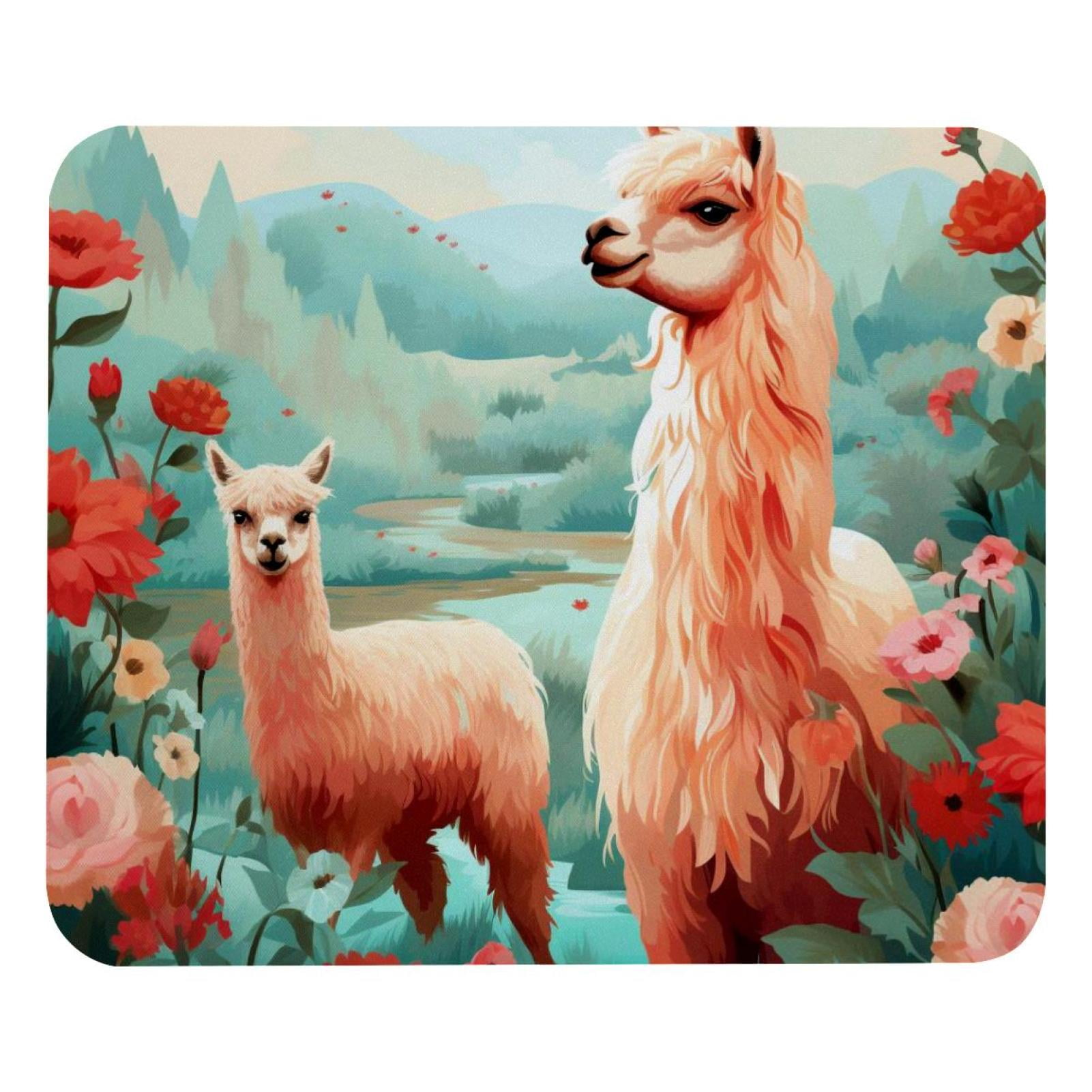 Alpaca Printed Non-Slip Rubber Bottom Gaming Mouse Pad 8.3x9.8 Inch ...