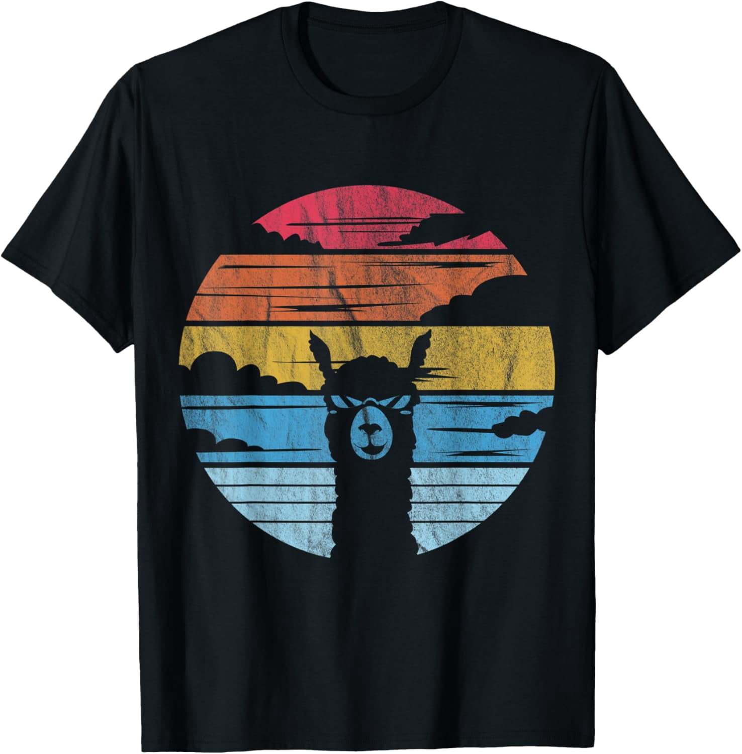 Alpaca Retro Llama Vintage T-Shirt - Walmart.com
