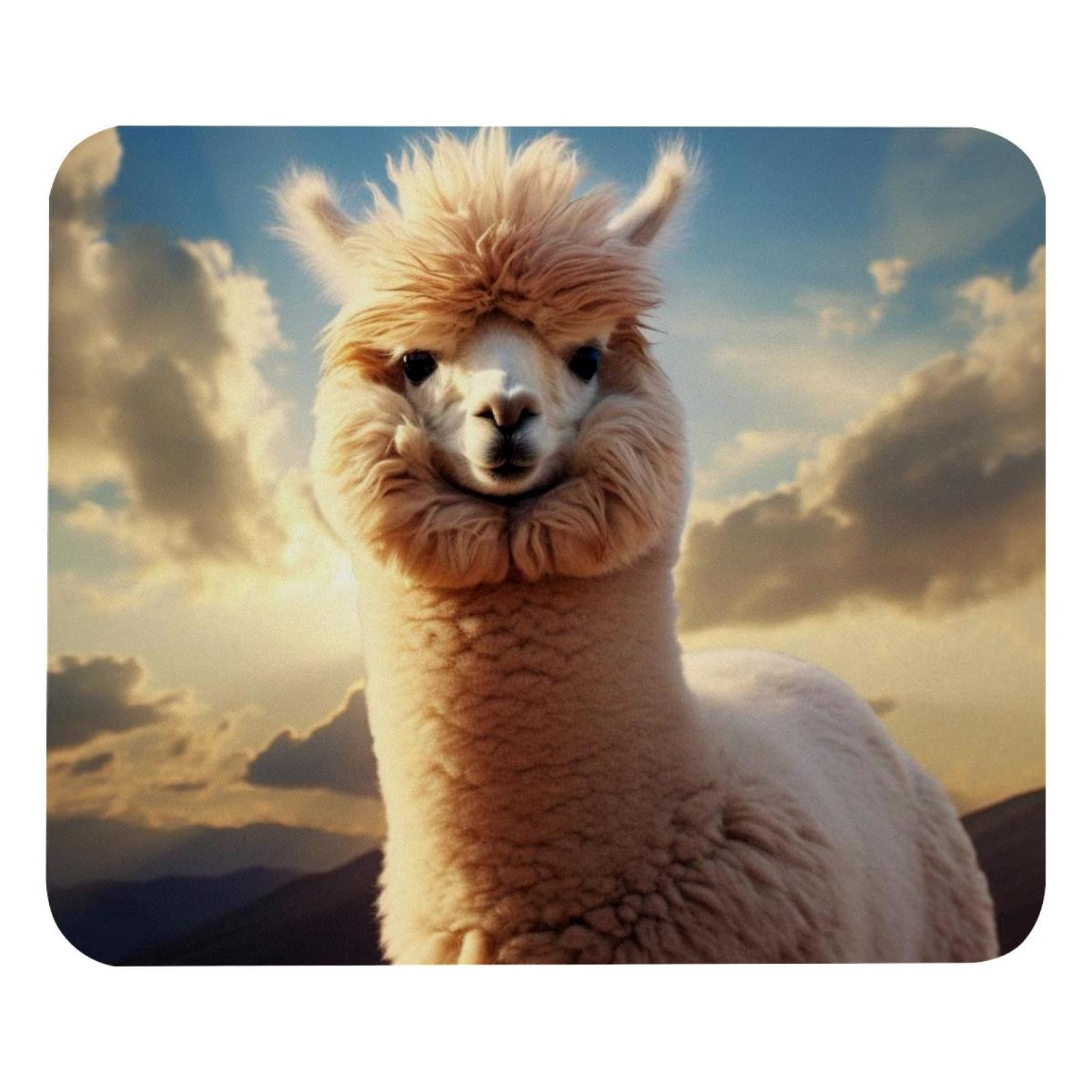 Alpaca Square Gaming Mouse Pad Desk Mat, 8.3x9.8 Inch, Non-Slip Rubber ...