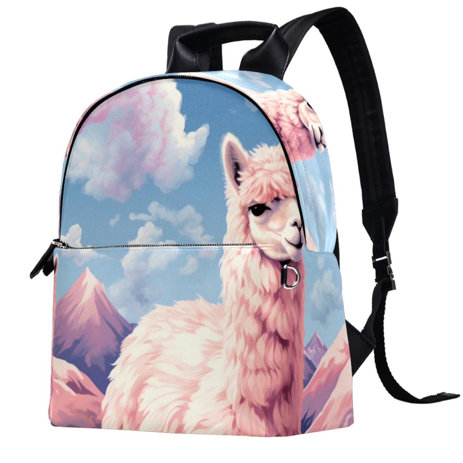 Alpaca Stylish Leather Baby Backpack with Adjustable Shoulder Straps ...