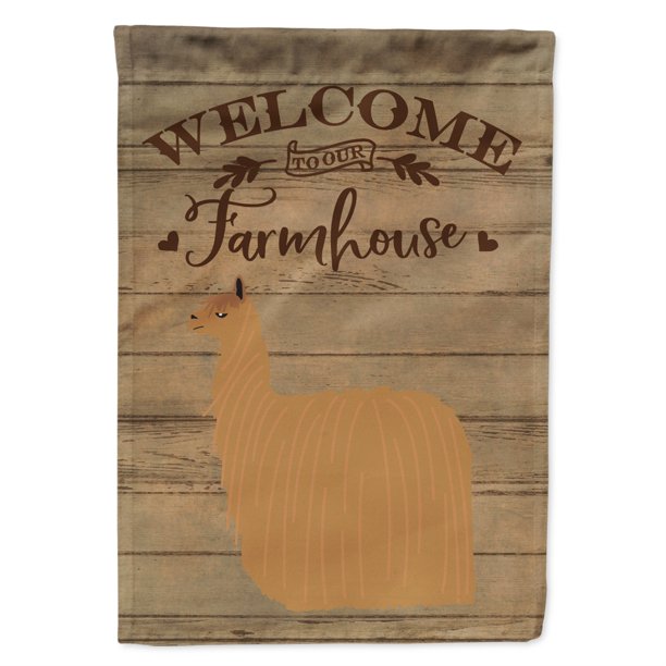 Carolines Treasures CK6864CHF Alpaca Suri Welcome Canvas House Size ...