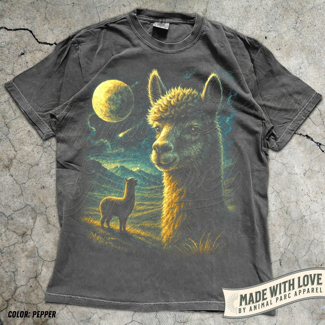 Alpaca T Shirt Vintage Mountain Animal Tee, Llama Graphic Shirt Full ...