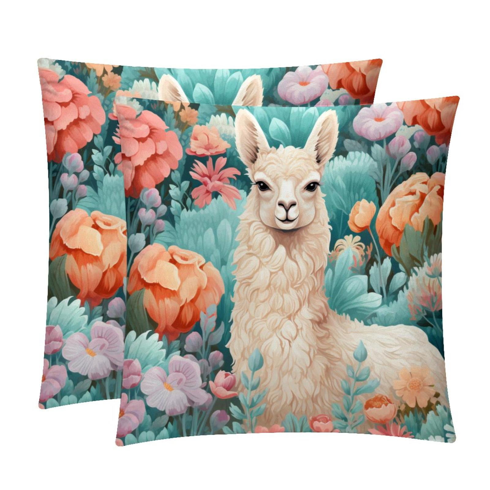 Alpaca Velvet Bed Pillow Throw Covers Pillow Inserts Throw Pillows with ...