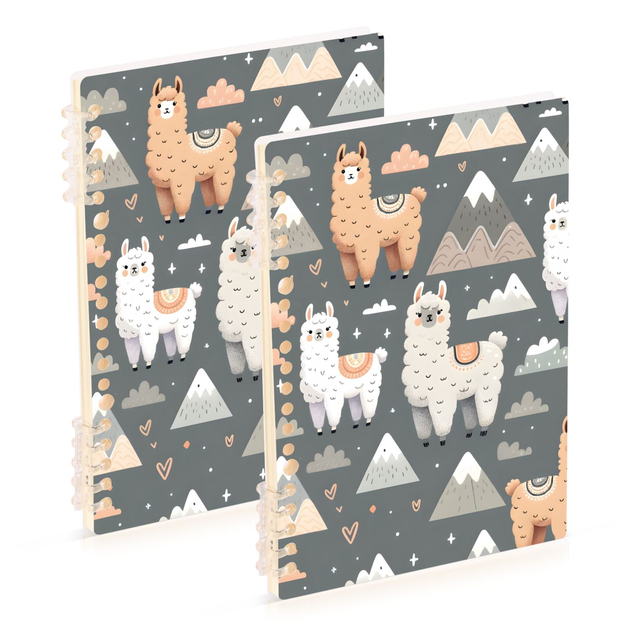 Alpaca and Mountains Sheep Ring Binder Notebook Journey Note Diary ...