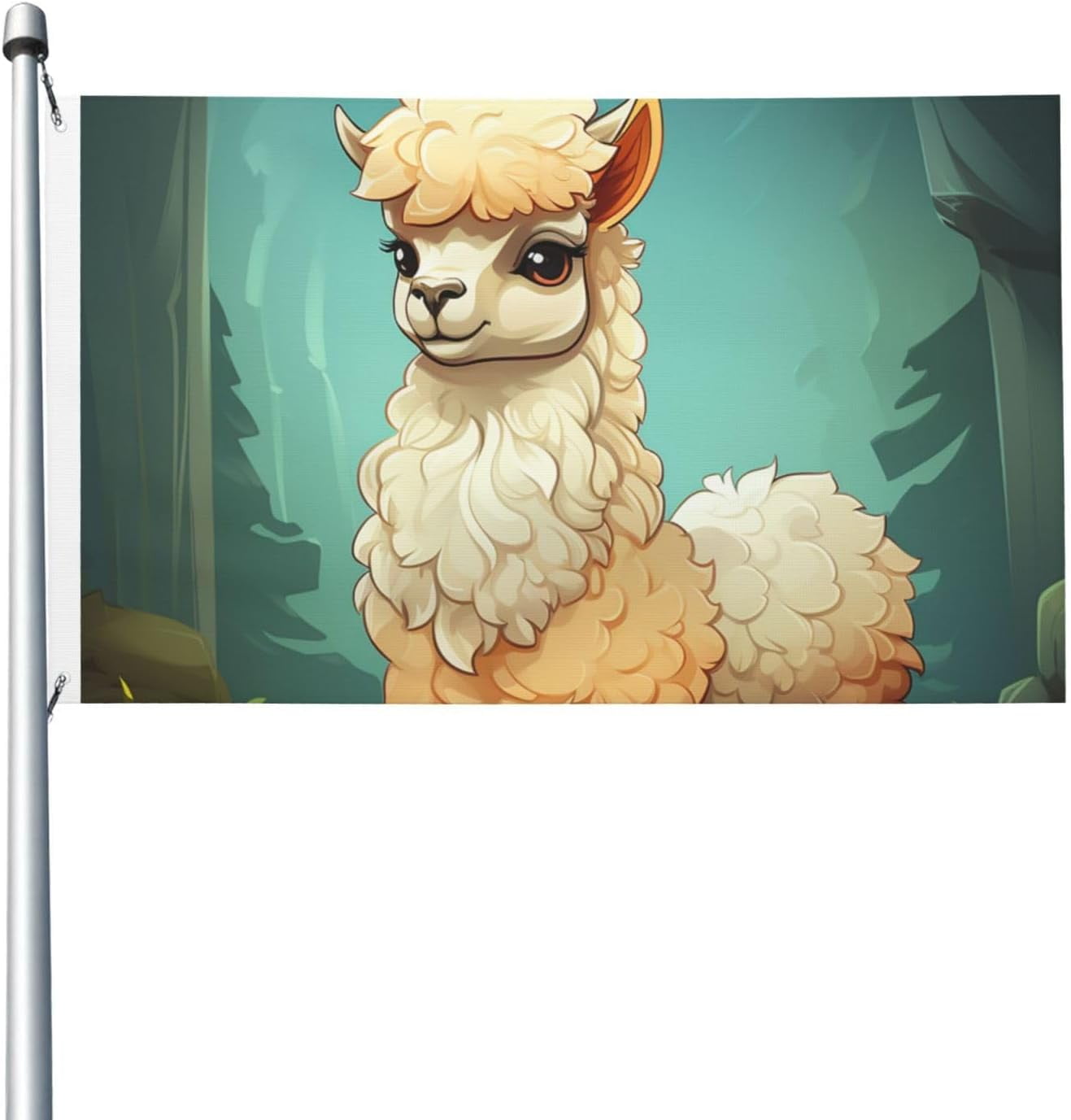 Alpaca on dark background Garden Flag Welcome Flags for Outside Holiday ...