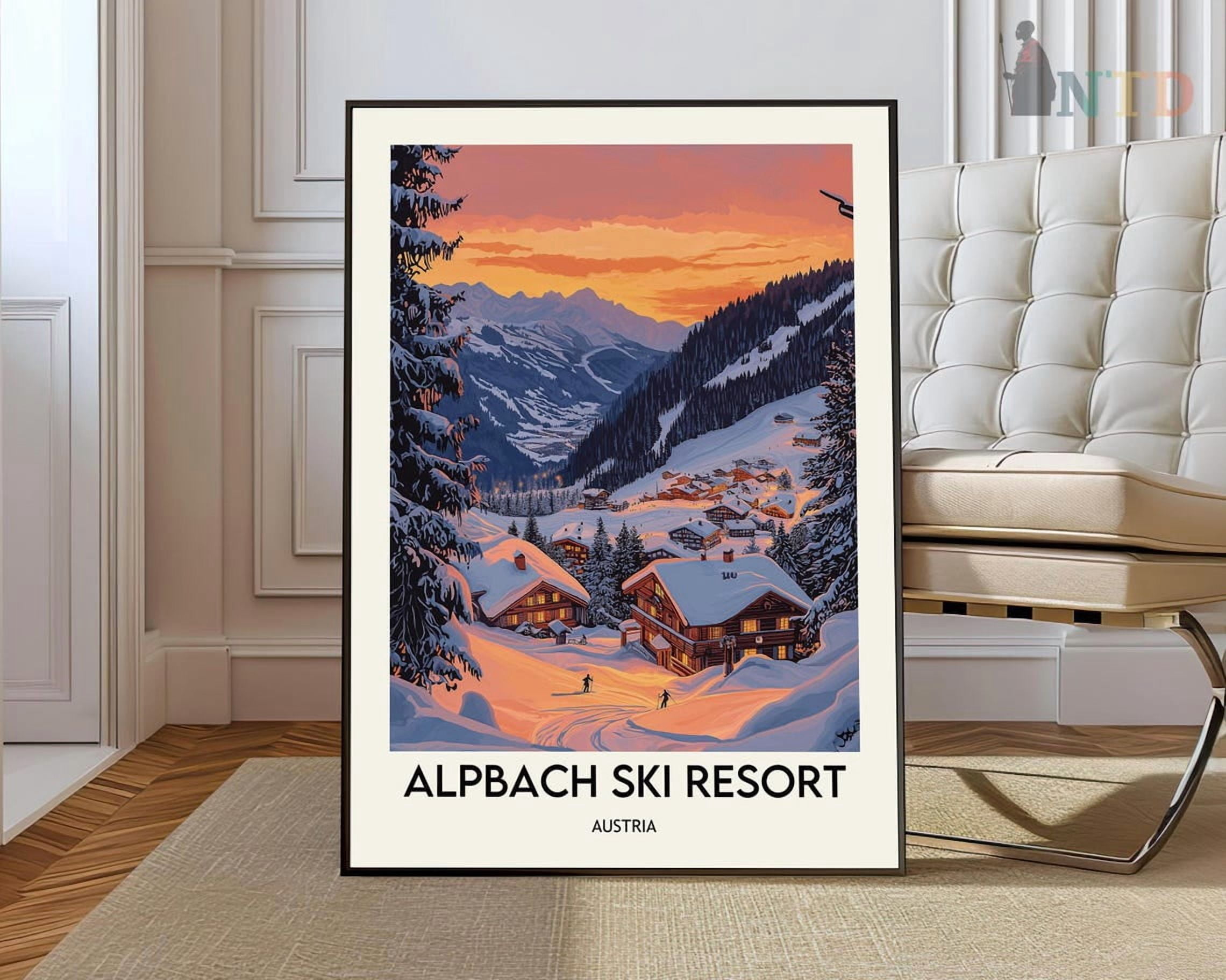 Alpbach Ski Resort Print Alpbach Ski Resortalpbach Ski Resort Poster ...