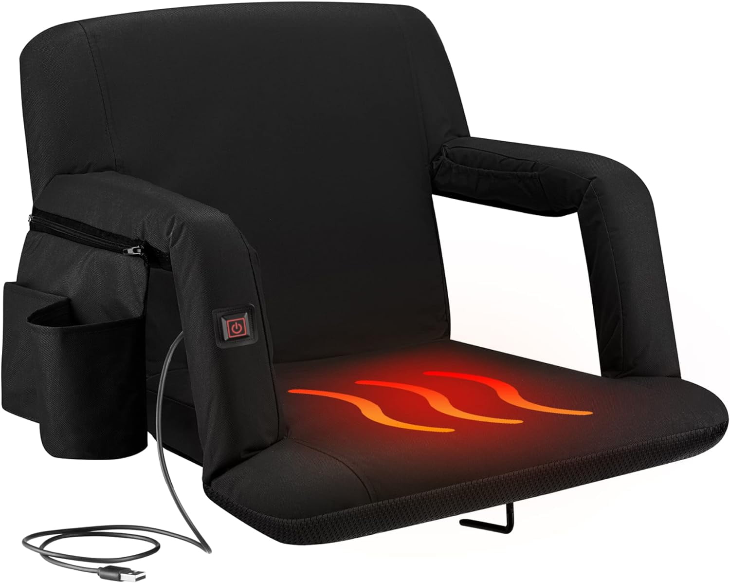 Alpcour Portable Heated Folding Stadium Seat - Padded, Waterproof ...