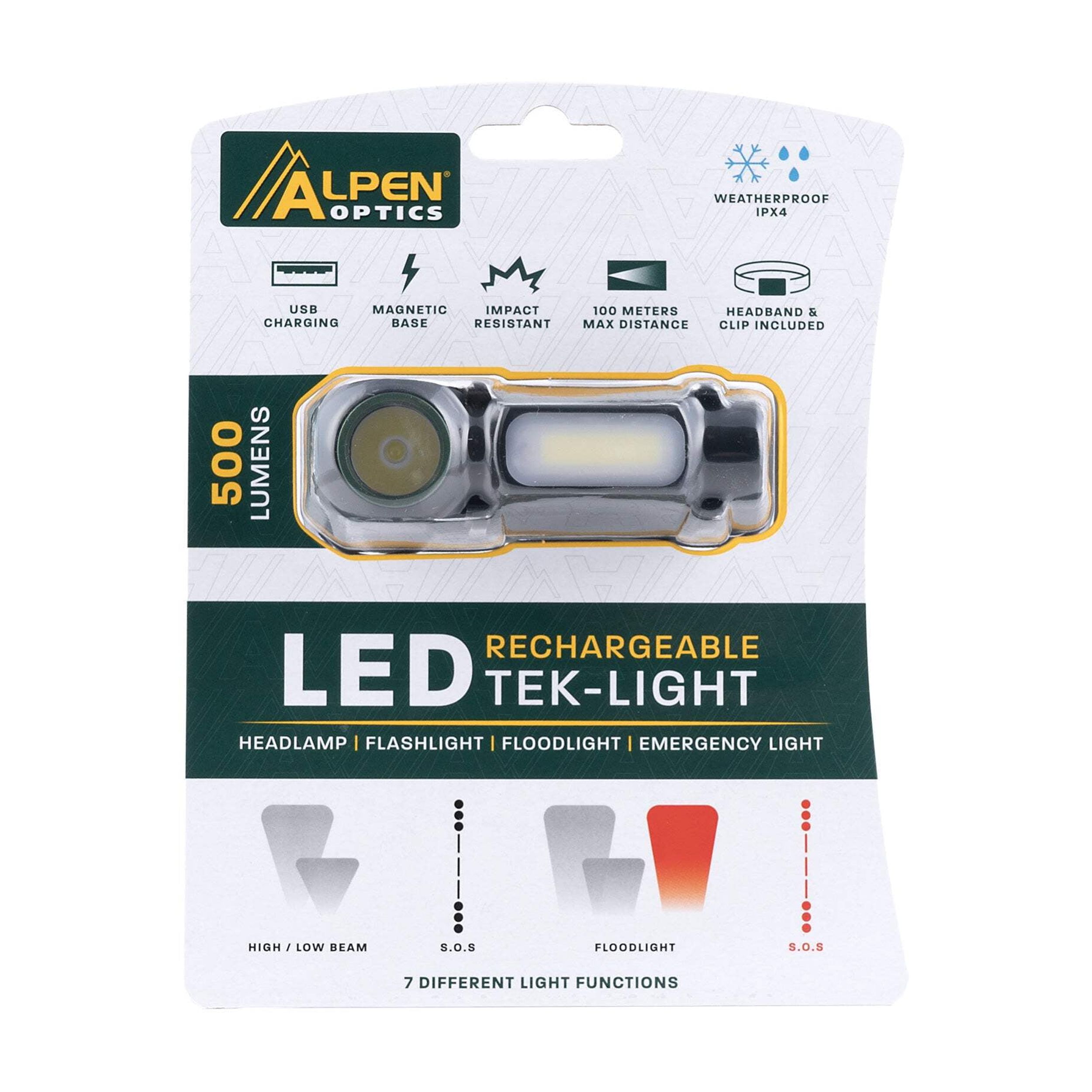 Alpen LED Rechargeable Tek-Light Headlamp - Walmart.com