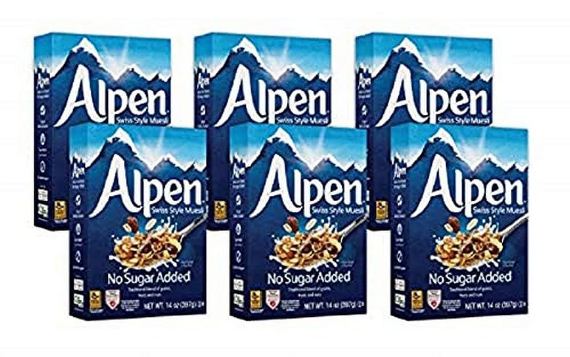 Alpen Muesli No Sugar Added Cereal, Heart Healthy Cereal With Wheat ...