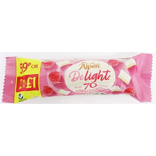 Alpen White Choc & Raspberry S/Cake 19g (pack of 24) - Walmart.com