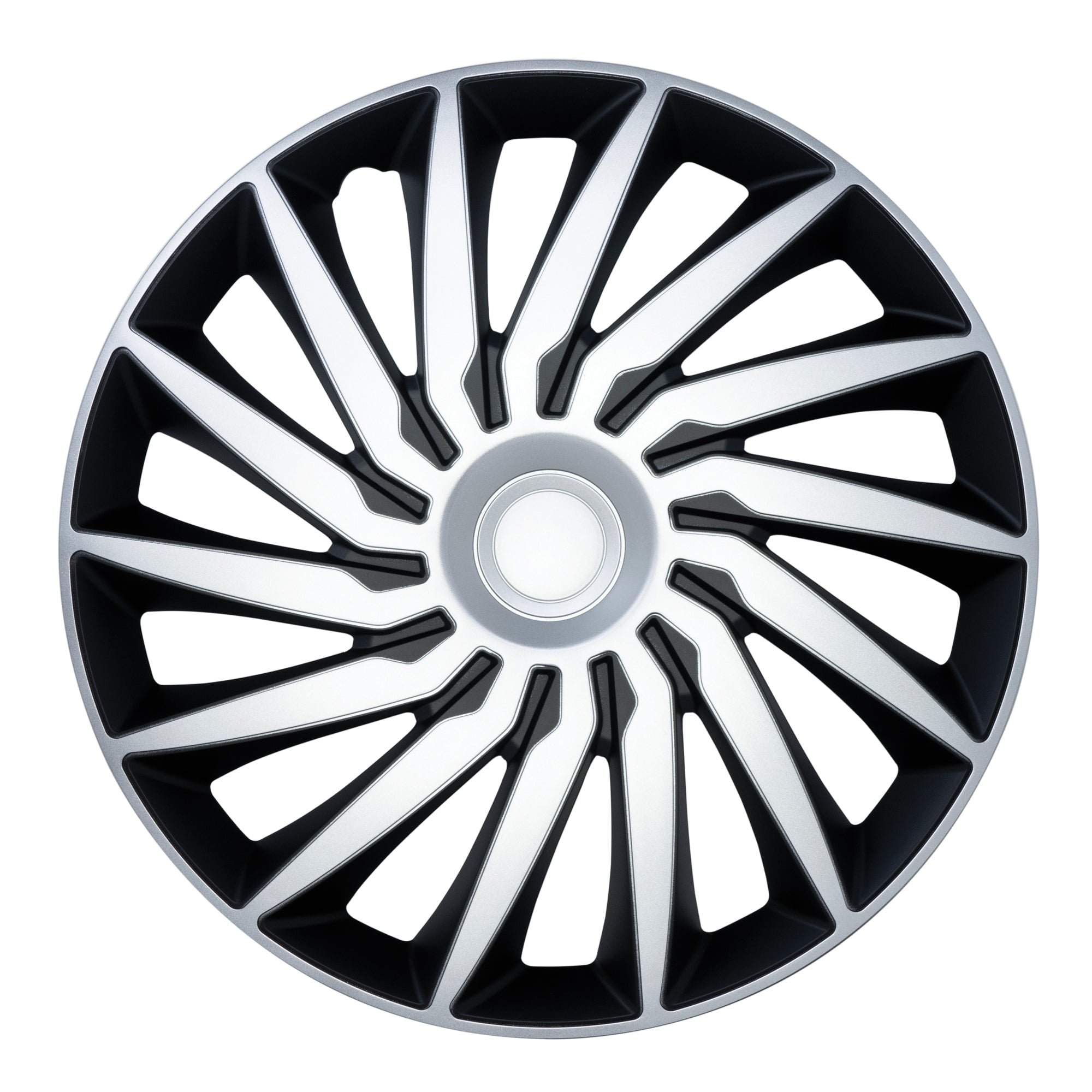 Alpena 15 Kendo Wheel Covers - Silver & Black - Set of 4 - Walmart.com