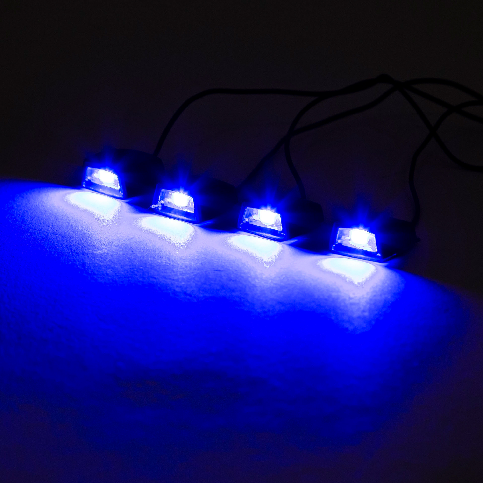 3x Mini Blue LED USB Car Interior Light Neon Atmosphere Ambient Lamp ...