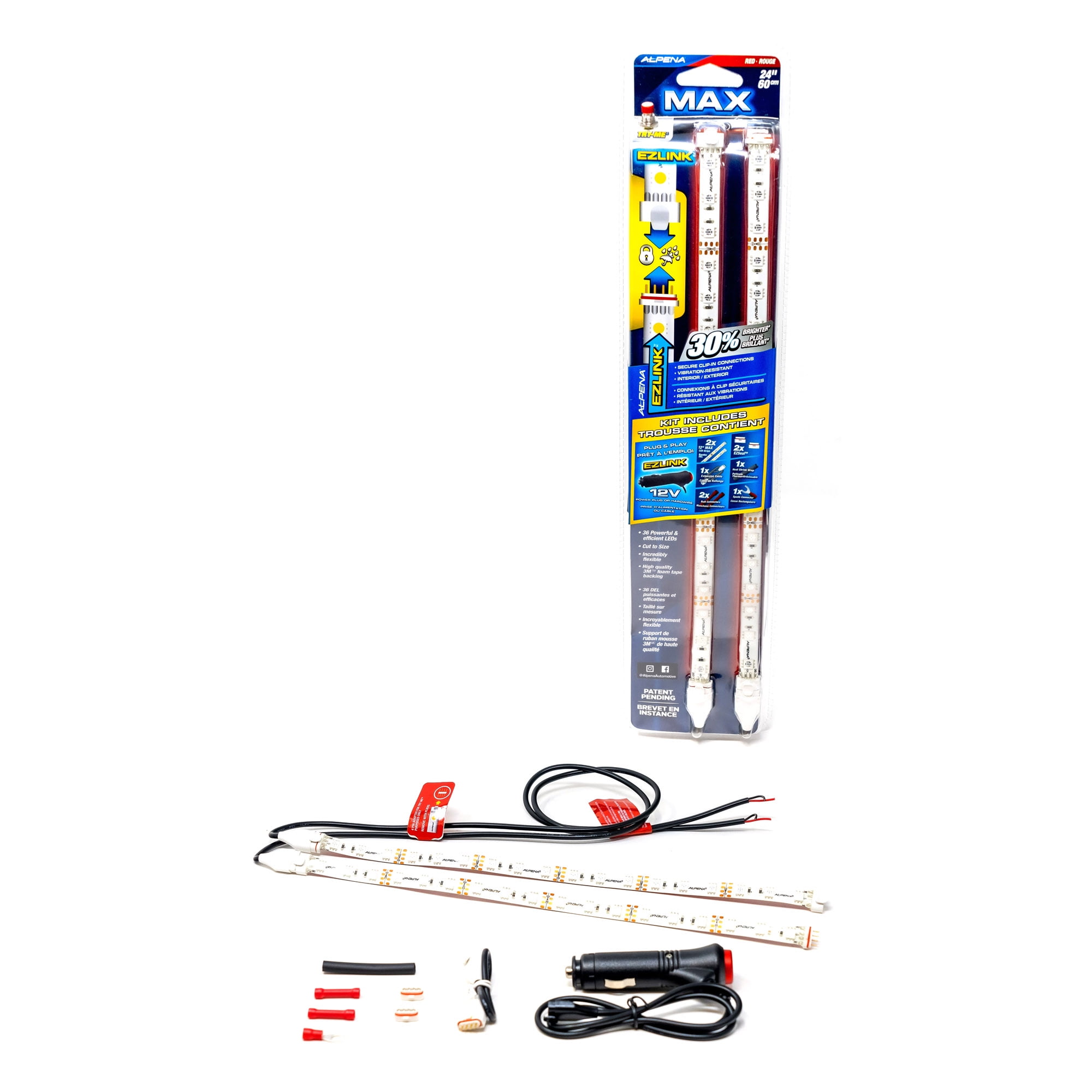 Car Lights Exterior Alpena Max LED Light Strip Kit, 2x12" Strips, 12V ...