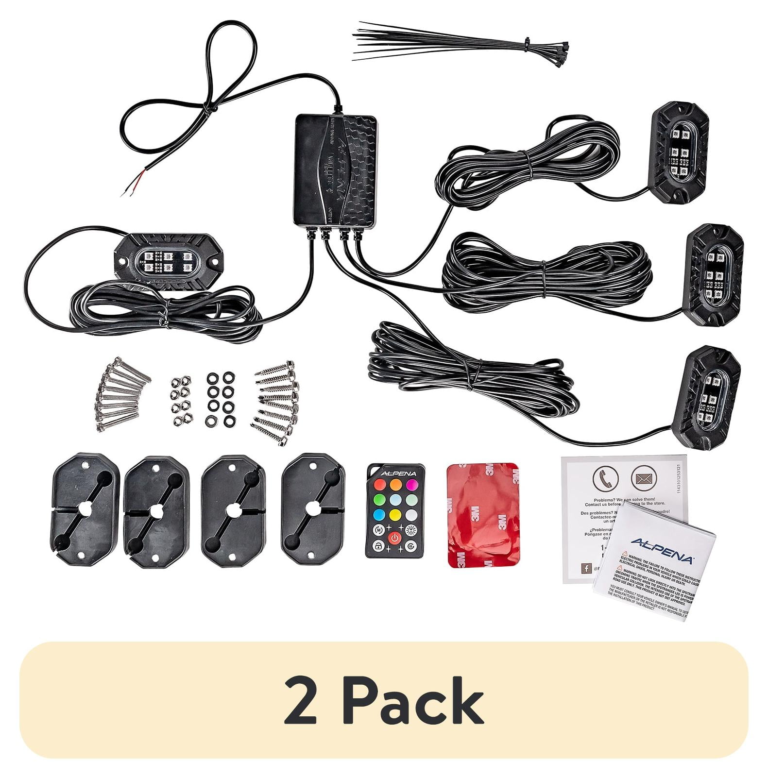 (2 pack) Alpena Mutli-Color LED ToughPods Exterior Decorative Lights ...