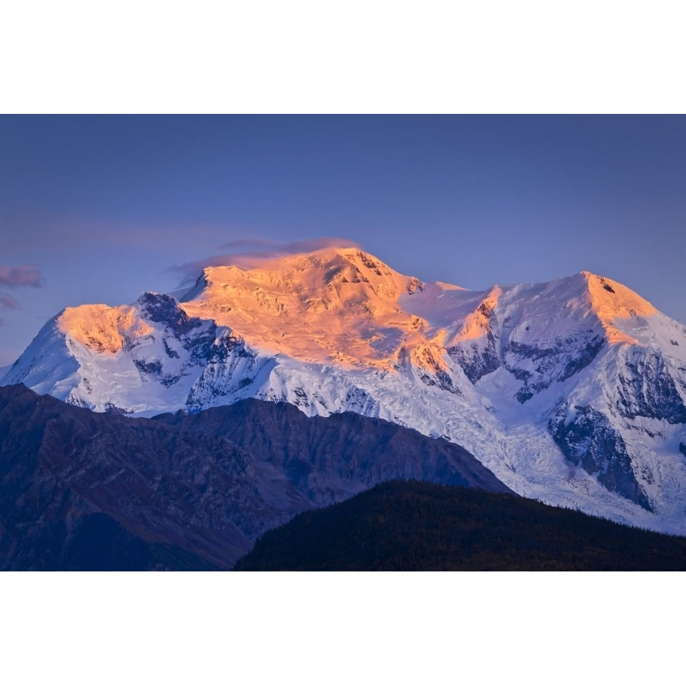 Alpenglow On Mount Blackburn At Sunrise Wrangell St Elias National Park ...