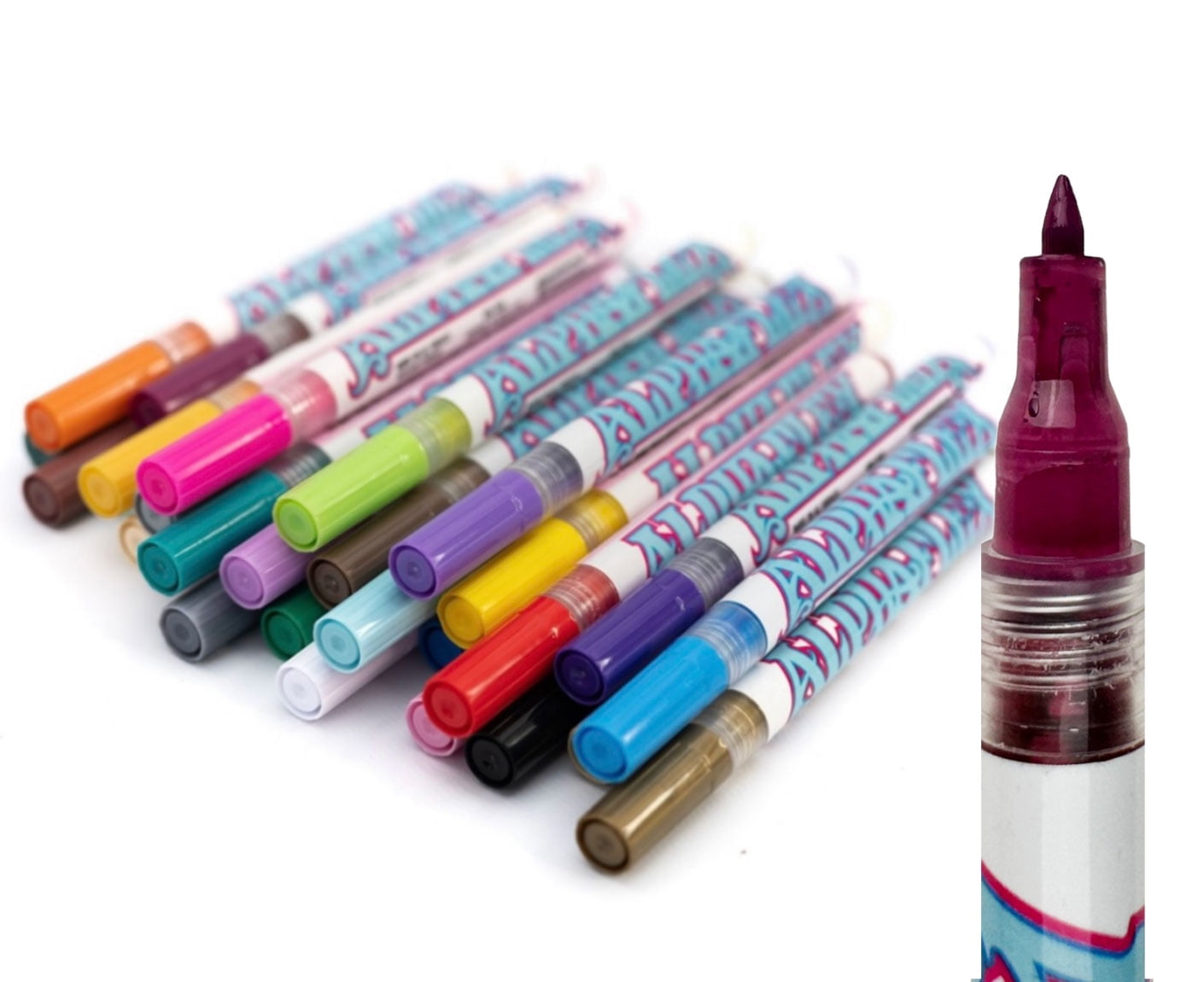 Alpha 6 Alphaflex Paint Marker Set, w/ 24 Colors, for Ceramic, Glass ...