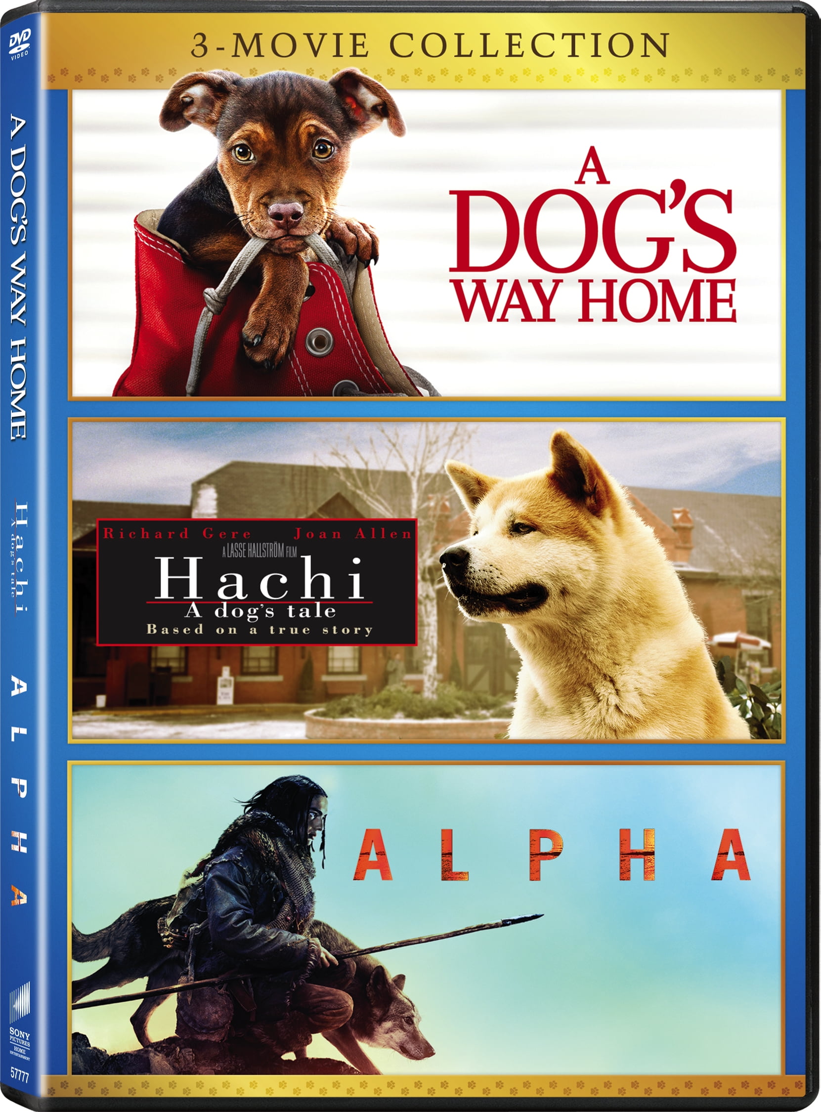 Sony Pictures: Alpha, A Dog's Way Home, Hachi: A Dog's Tale - 3-Movie Collection DVD - Walmart.com