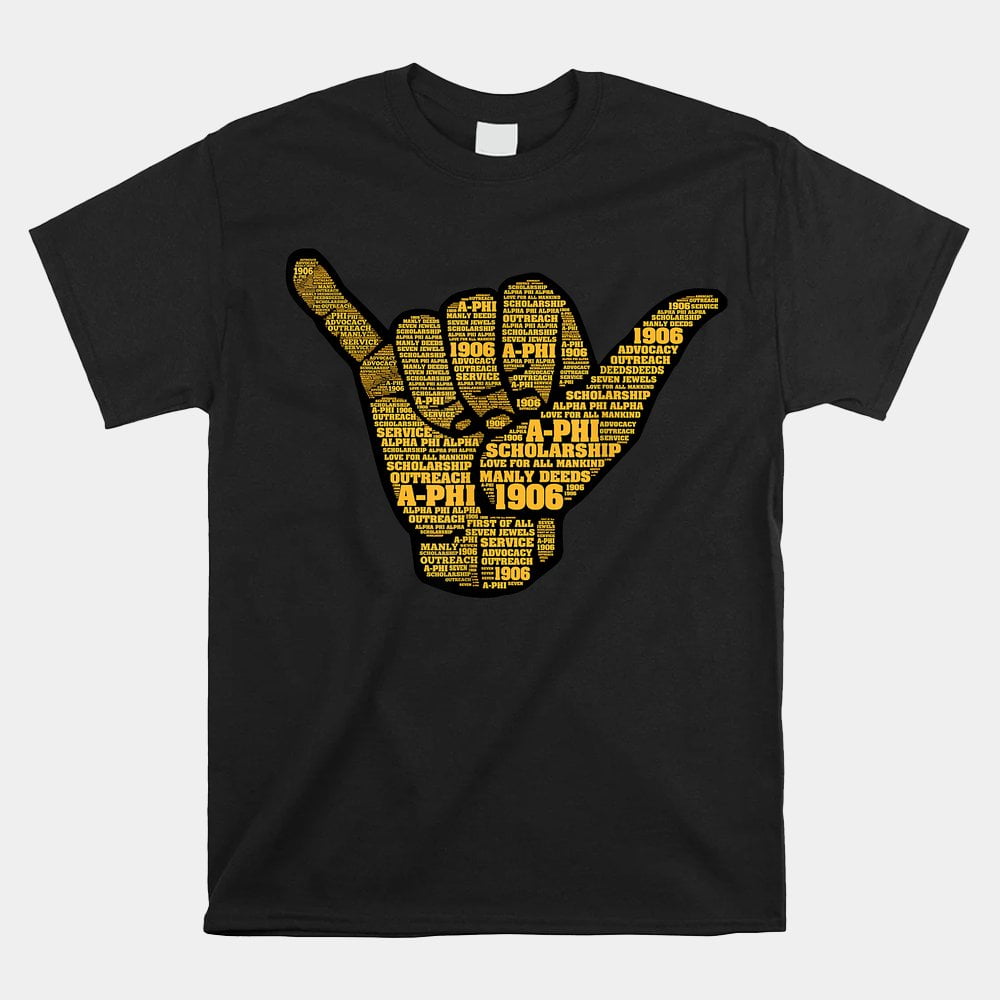 Alpha African Fraternity Hand Sign Words 1906 Shirt - Walmart.com