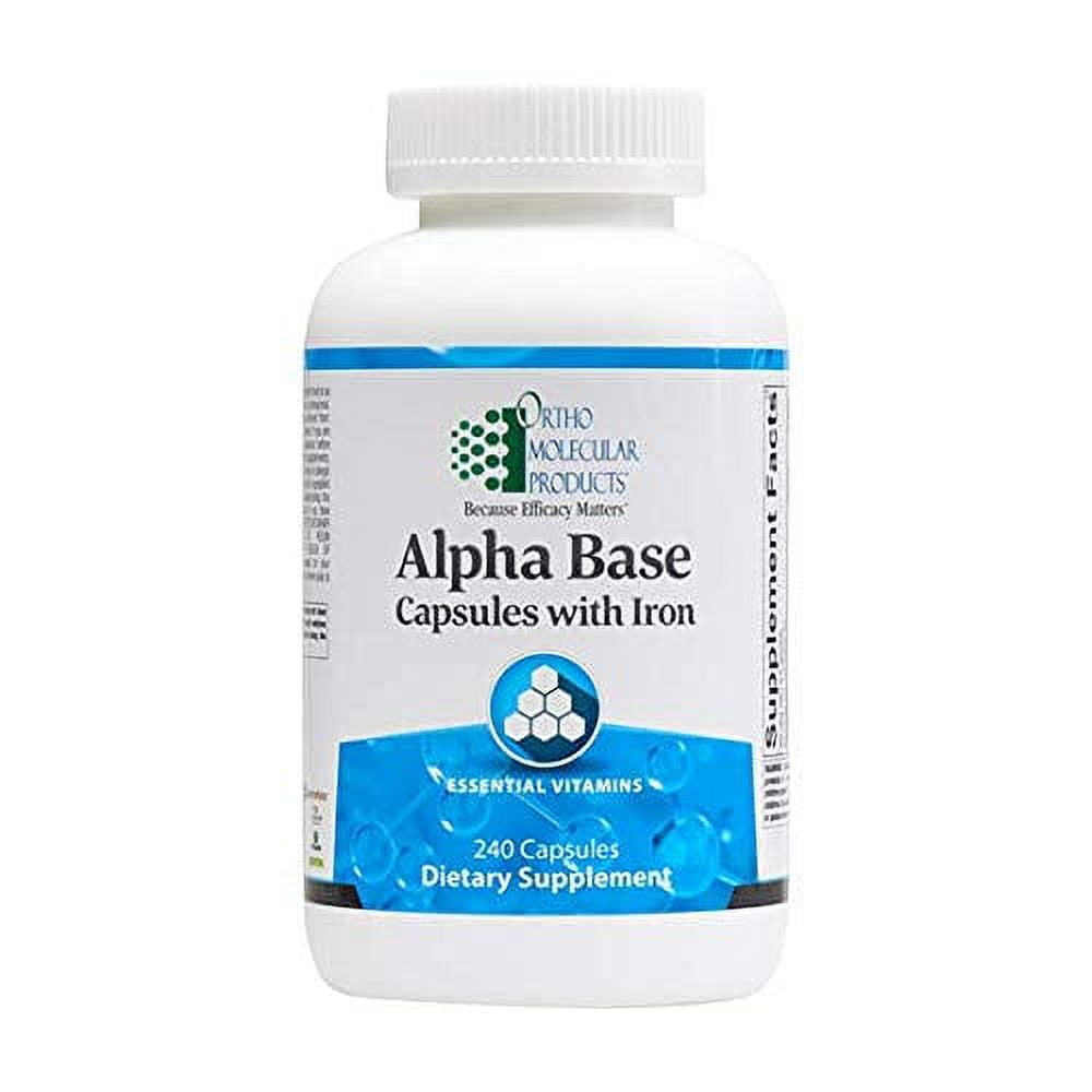 Alpha Base Capsules with Iron 240ct by Ortho Molecular Products ...