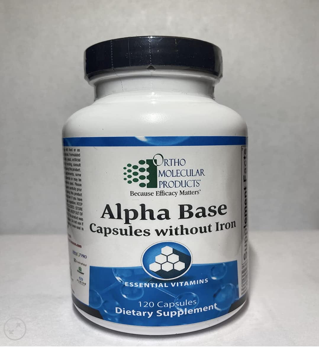 Ortho Molecular Products - Alpha Base Supplement Capsules without Iron ...