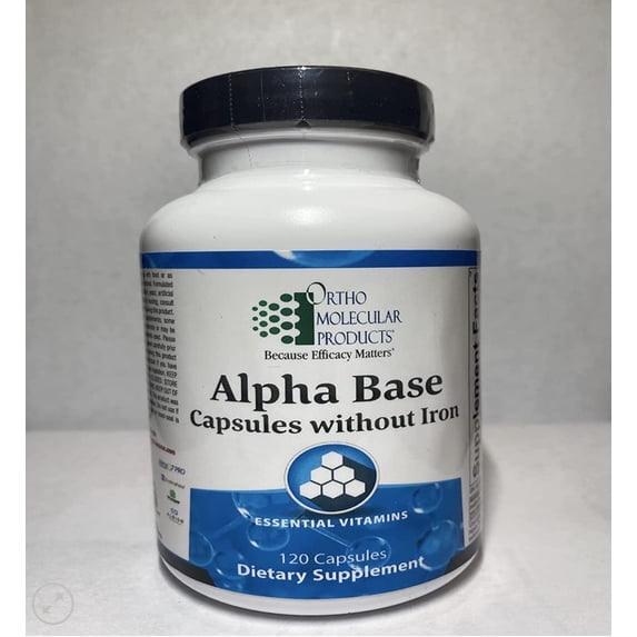 Ortho Molecular Products - Alpha Base Supplement Capsules without Iron ...