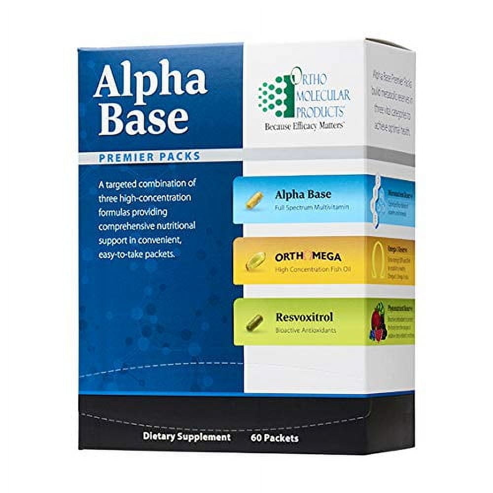 Alpha Base Premier Packs (60ct) by Ortho Molecular Products - Walmart.com