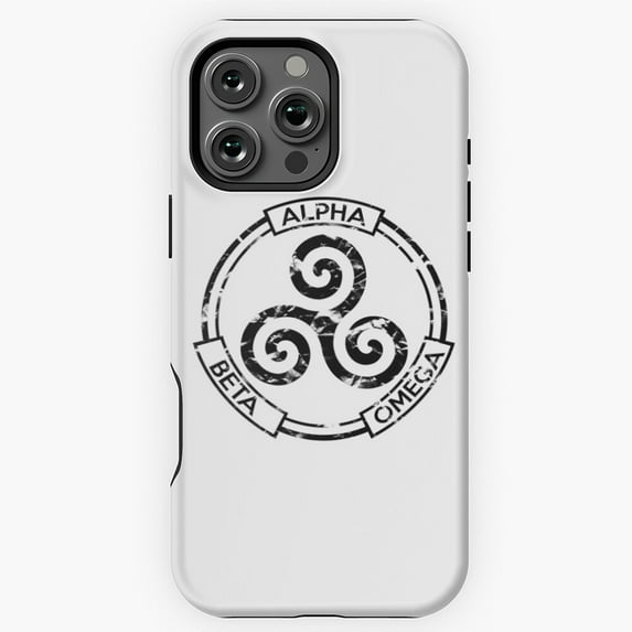 Alpha Beta Omega Blackn Wolf Phone Case for iPhone 16 15 14 13 12 11 ...