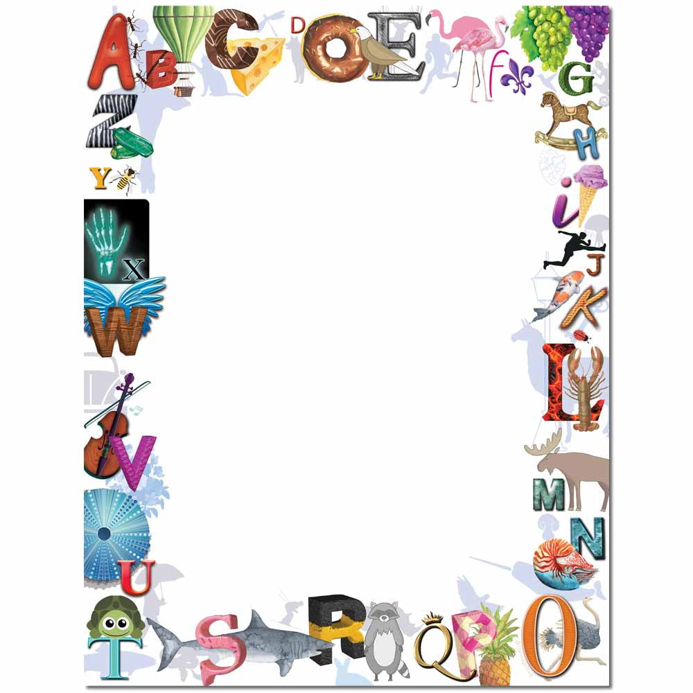 Alpha Border Letterhead Laser & Inkjet Printer Paper, 100 Sheets per ...