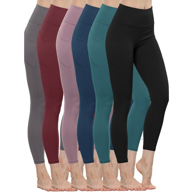 Alpha Camp 6 Pack High Waist Yoga Pants Tummy Control Leggings Workout