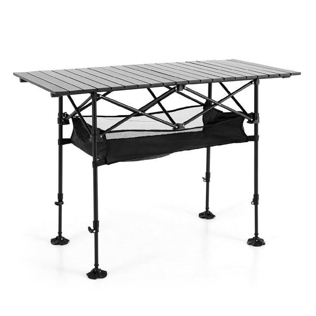 Alpha Camper Folding Camping Table with Adjustable Aluminum Legs ...