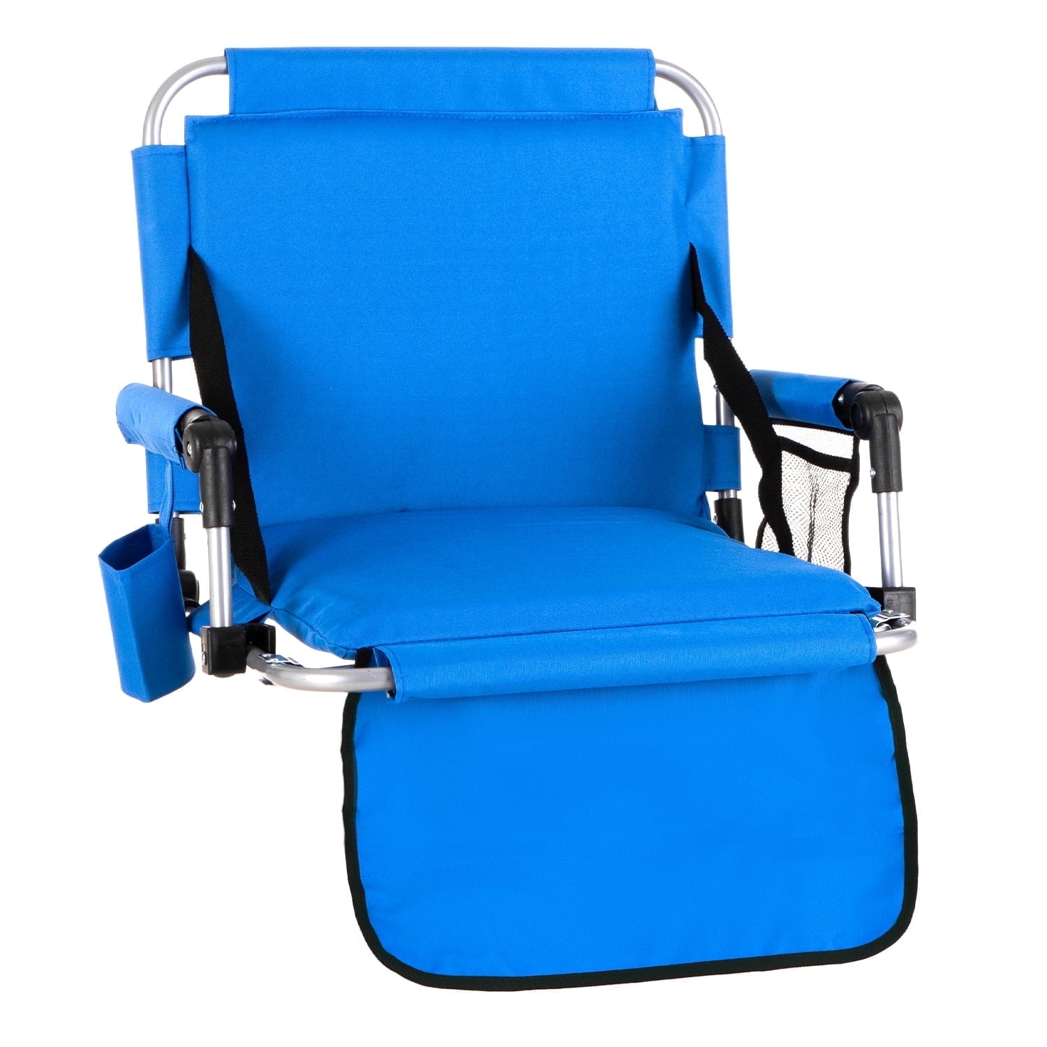 Portable Blue Stadium Seat Chair with Arm Rest for Nepal | Ubuy